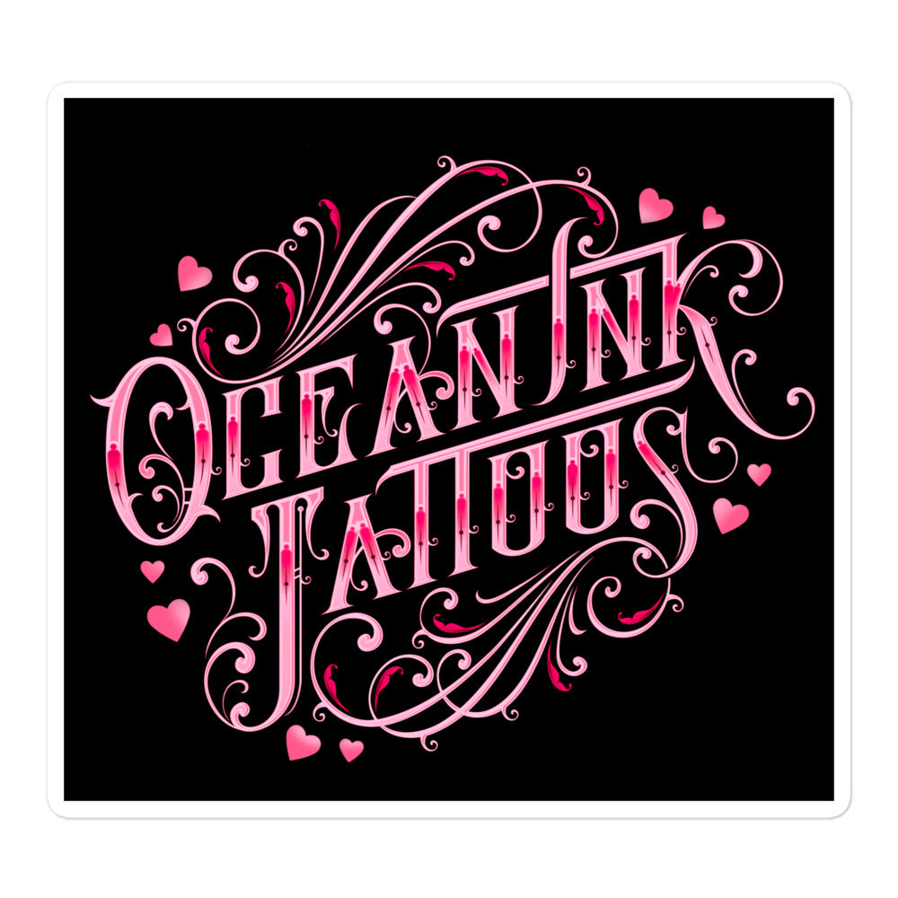 Ocean Ink Pink Sticker - Ocean Ink Tattoos